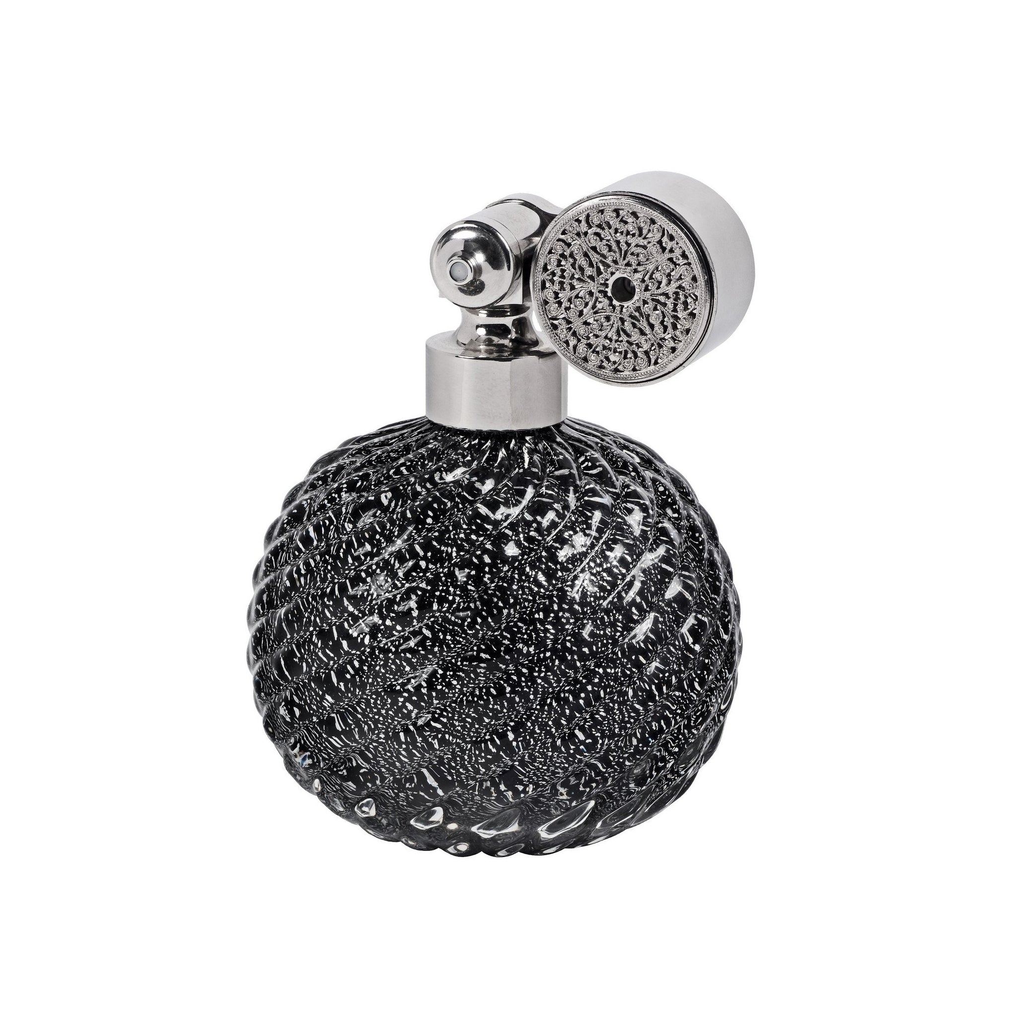 HOME COLLECTION: MURANO GLASS, PALLADIUM PLATED ESCALE MOUNT, BLACK, I ...